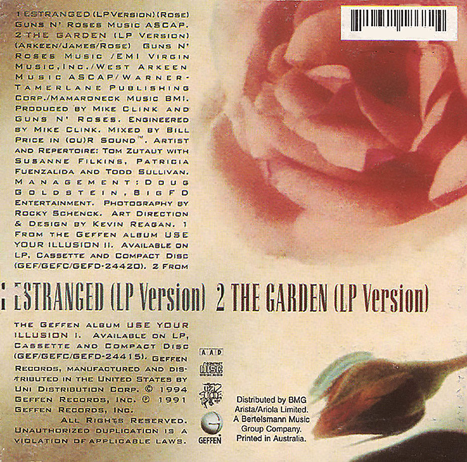 GUNS N' ROSES: ESTRANGED Single Album (1991)