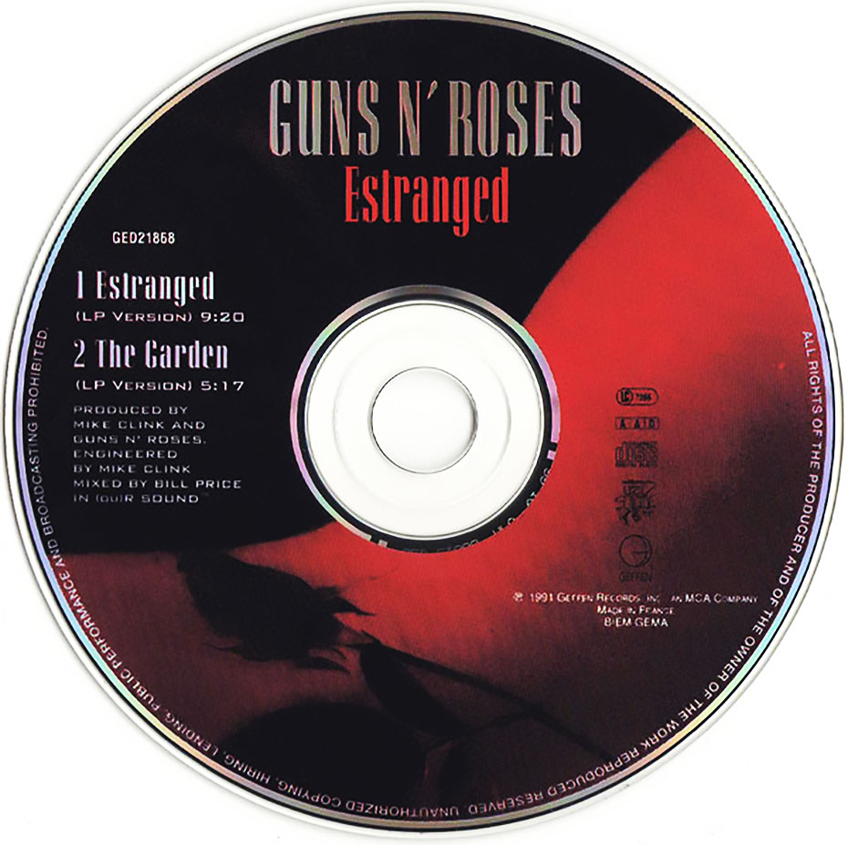 GUNS N' ROSES: ESTRANGED Single Album (1991)